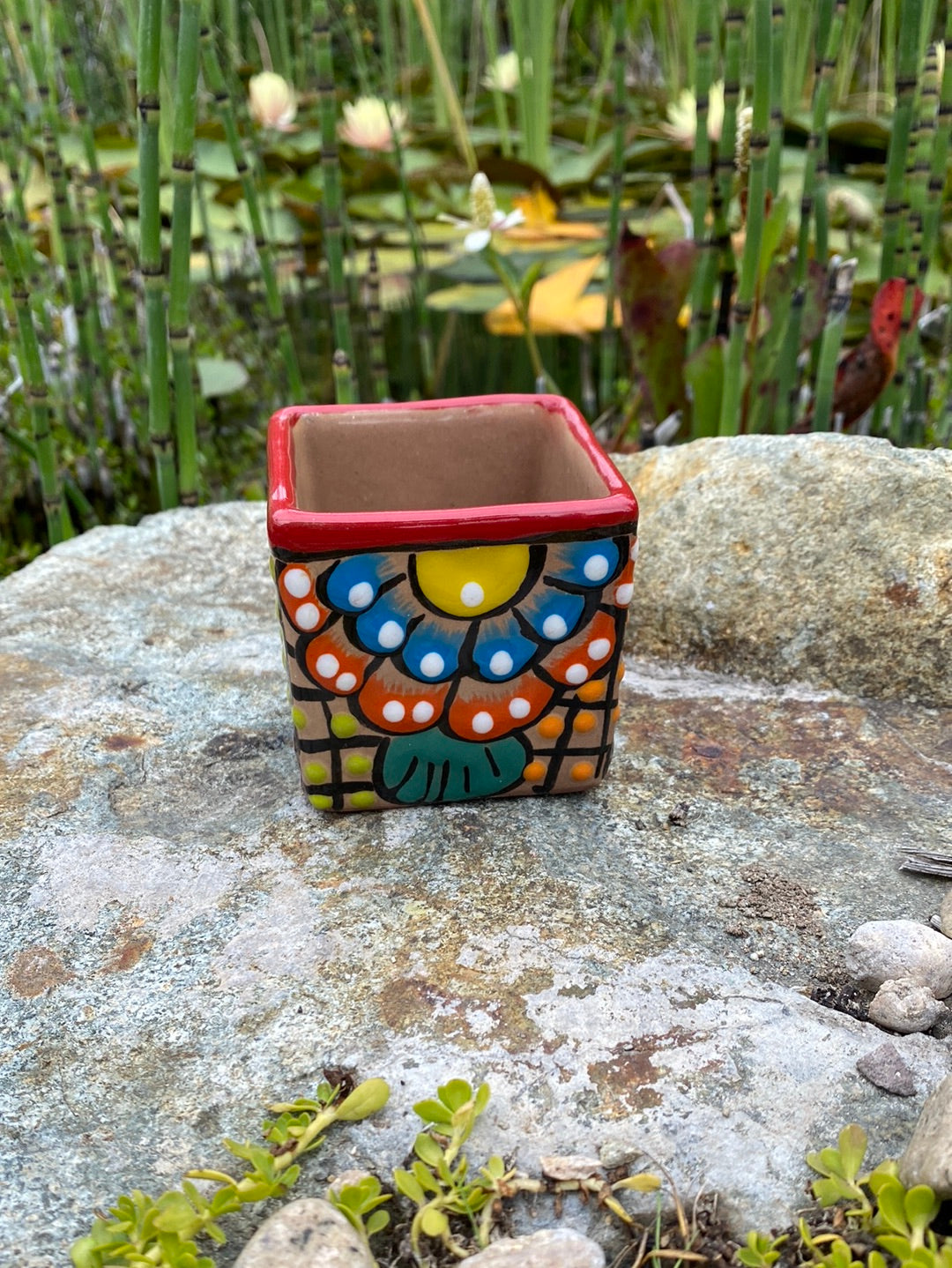 Felipe’s Talavera Cube Pot – The Madd Potter