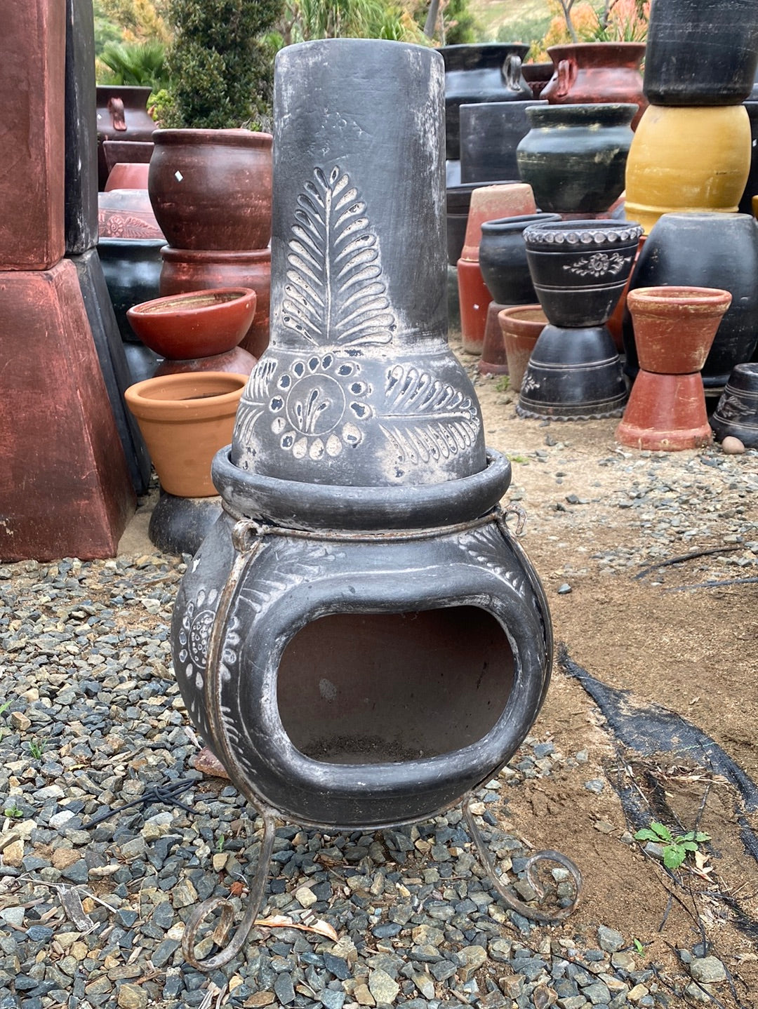 Antique Cast Iron Chiminea