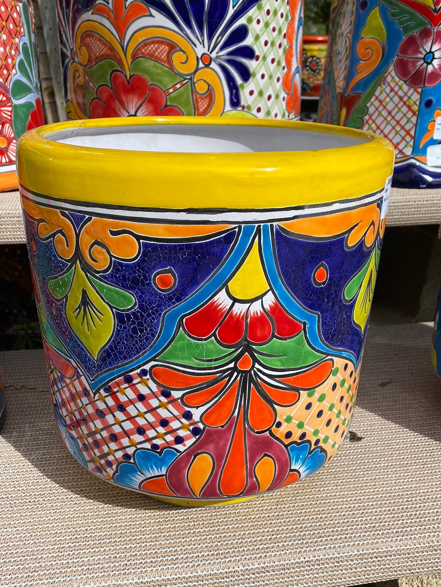 Talavera Cylinder Pot – The Madd Potter